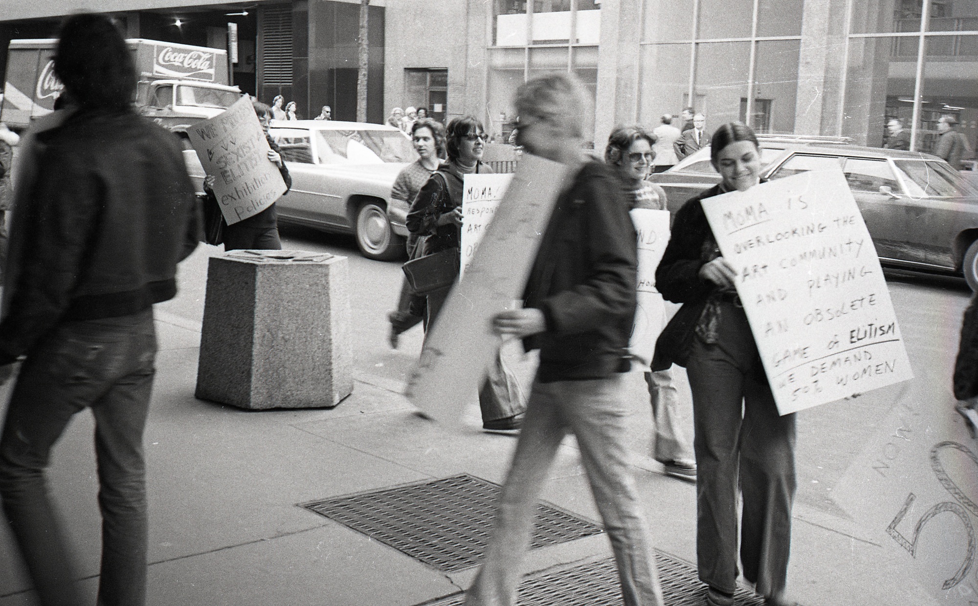 MoMA and Guggenheim Ad Hoc Protest Committee picket outside of MoMA - TFI