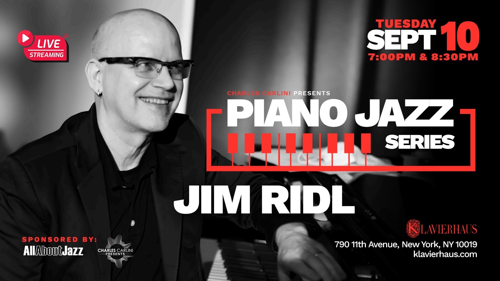 Piano Jazz Series: Jim Ridl - SponsorMyEvent