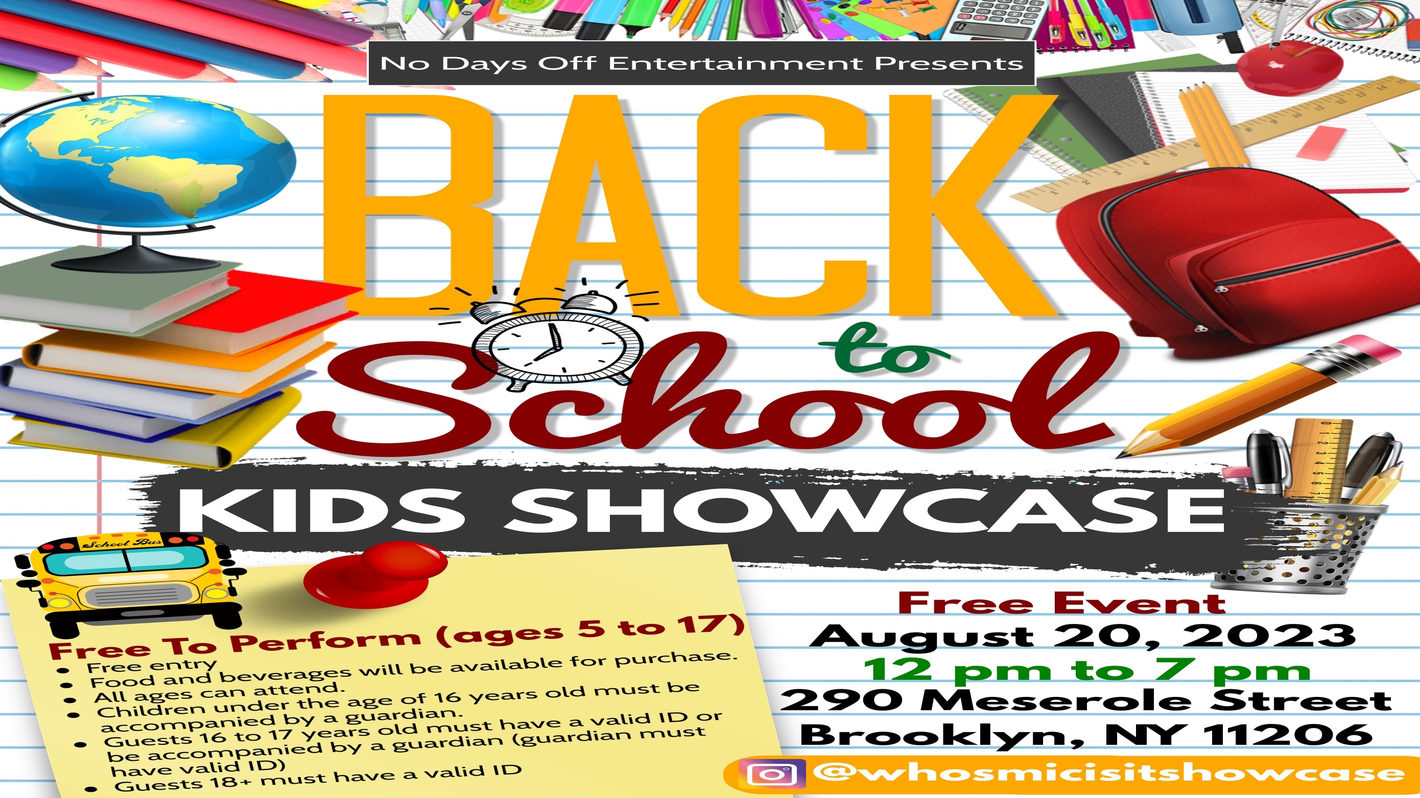 Back to School Kids Showcase - SponsorMyEvent
