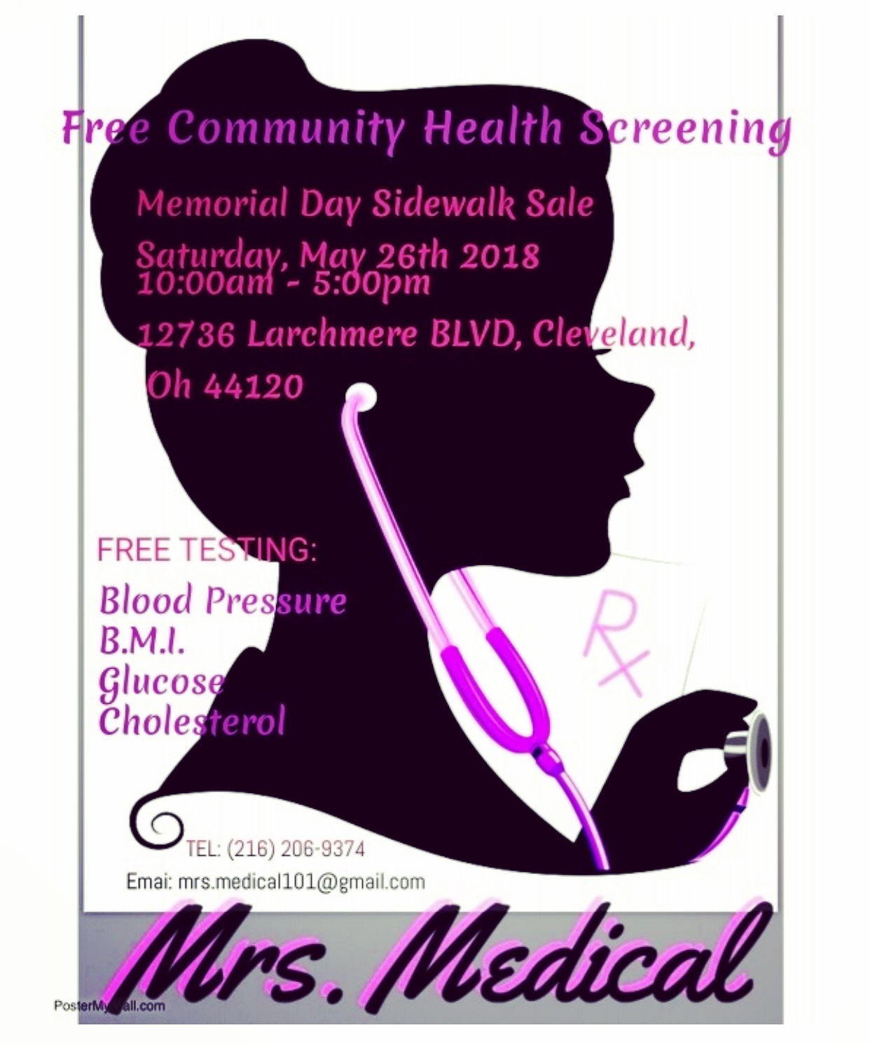 Mrs Medical Free Community Health Sreenings SponsorMyEvent