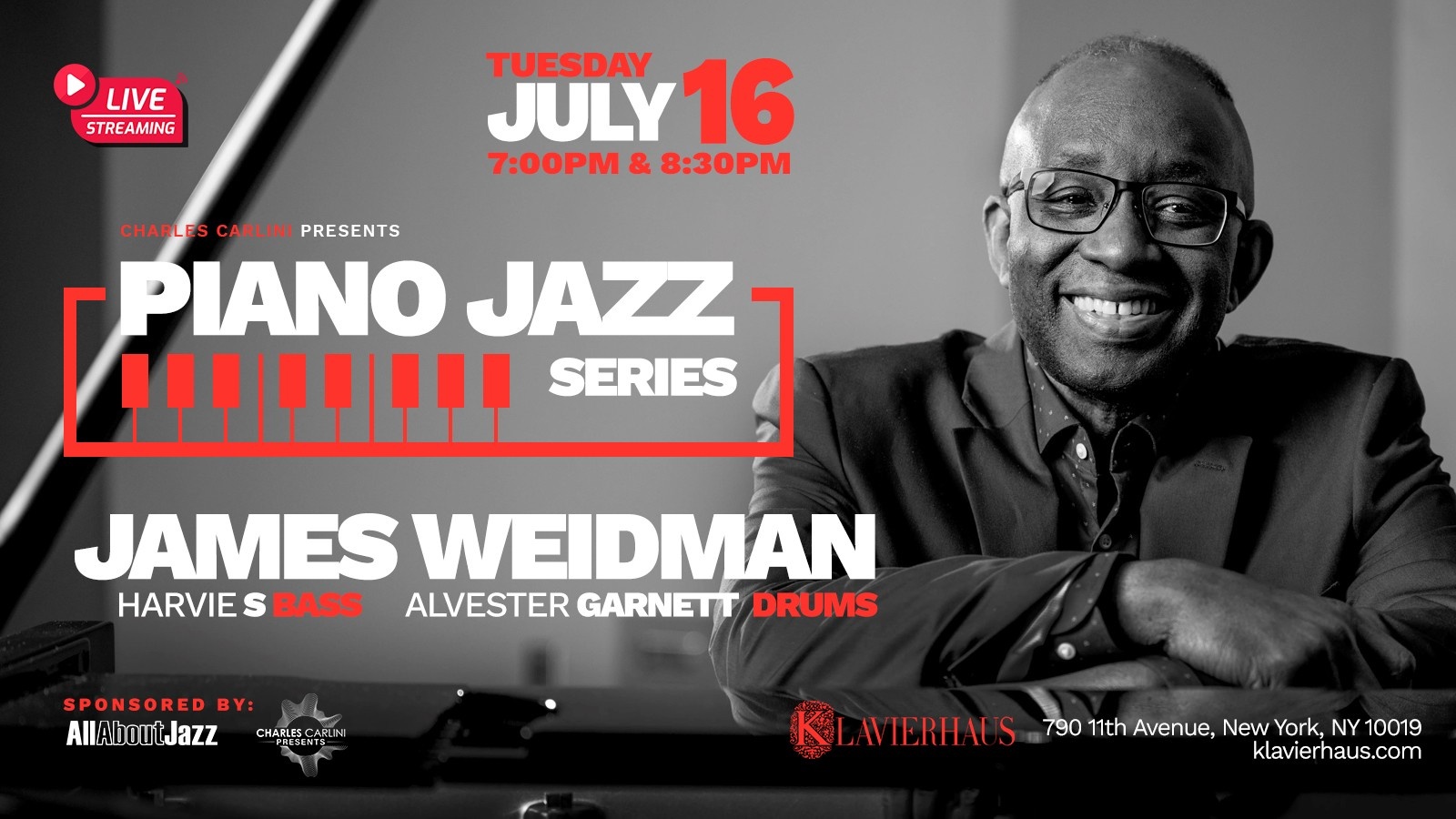 Piano Jazz Series: James Weidman - SponsorMyEvent