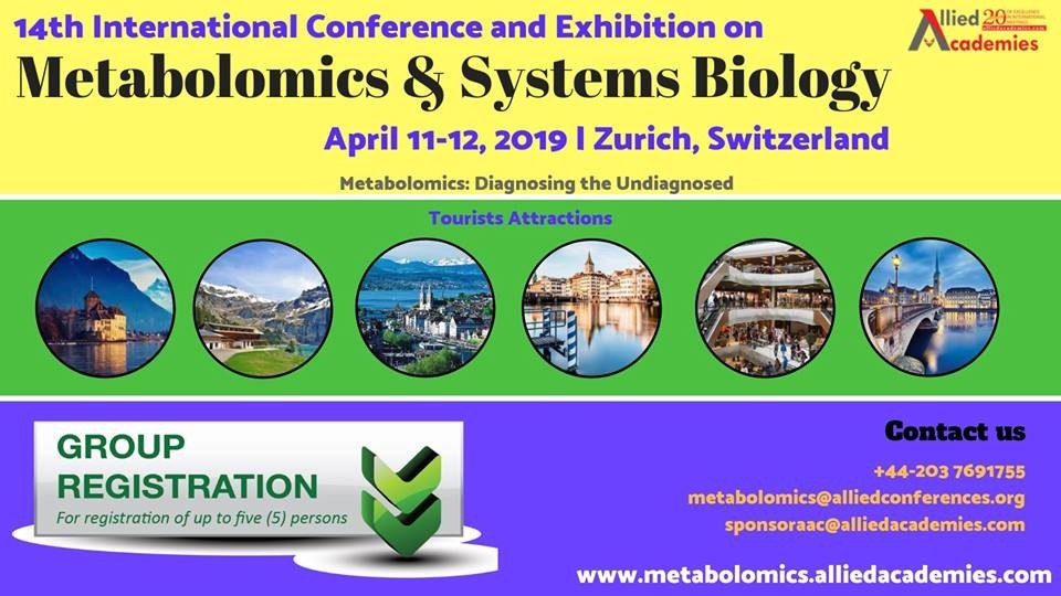 Metabolomics Conference 2019 ! - SponsorMyEvent