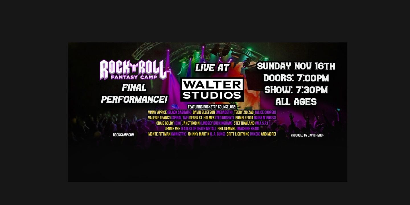 Rock 'n' Roll Fantasy Camp Final Performance Nov 16th + All Star Jam ...