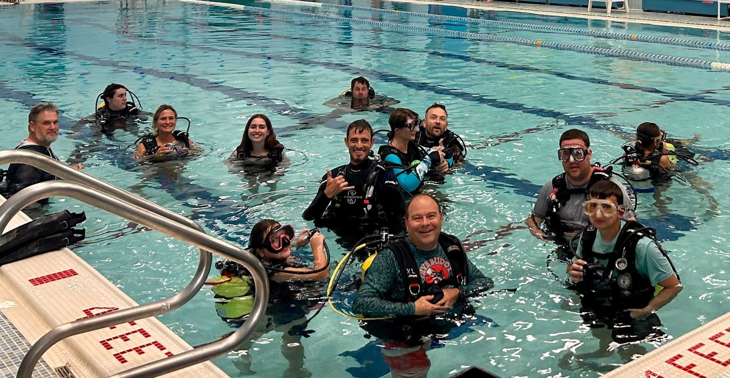 Group Open Water Scuba Class (Zink Hall) in Lepley Natatorium, Zink Hall