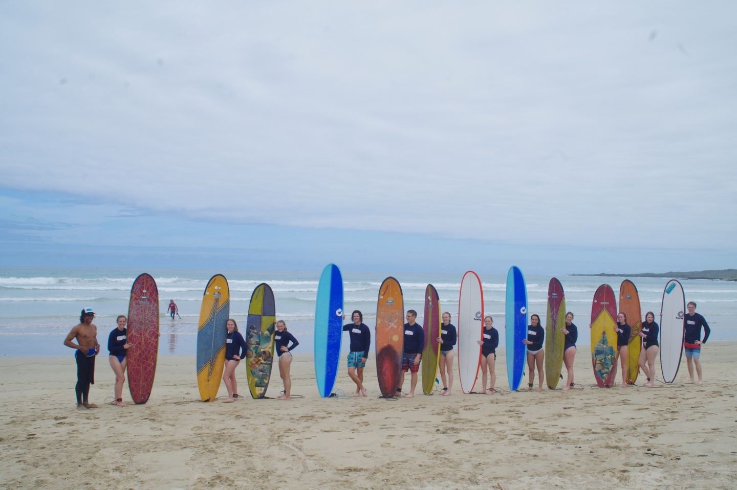 Surf Class Book now button in Puerto Villamil, Ecuador
