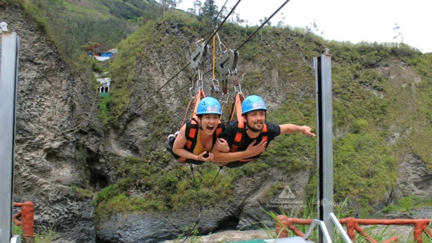 Combined Zip Line in Baños de Agua Santa, Ecuador