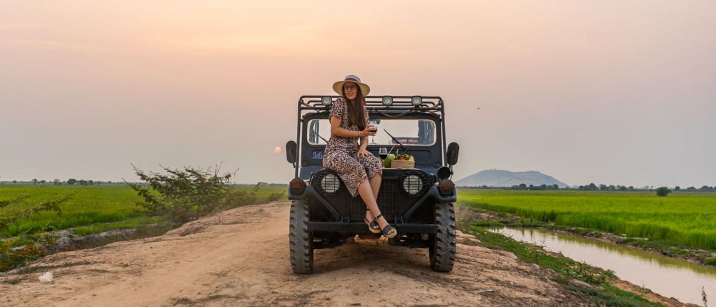 Countryside Sunset Jeep Tour in Krong Siem Reap, Cambodia