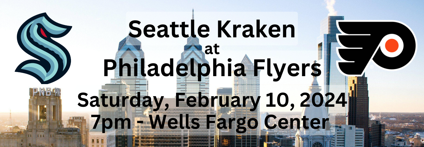 Seattle Kraken AT Philadelphia Flyers - February 10, 2024 in ...