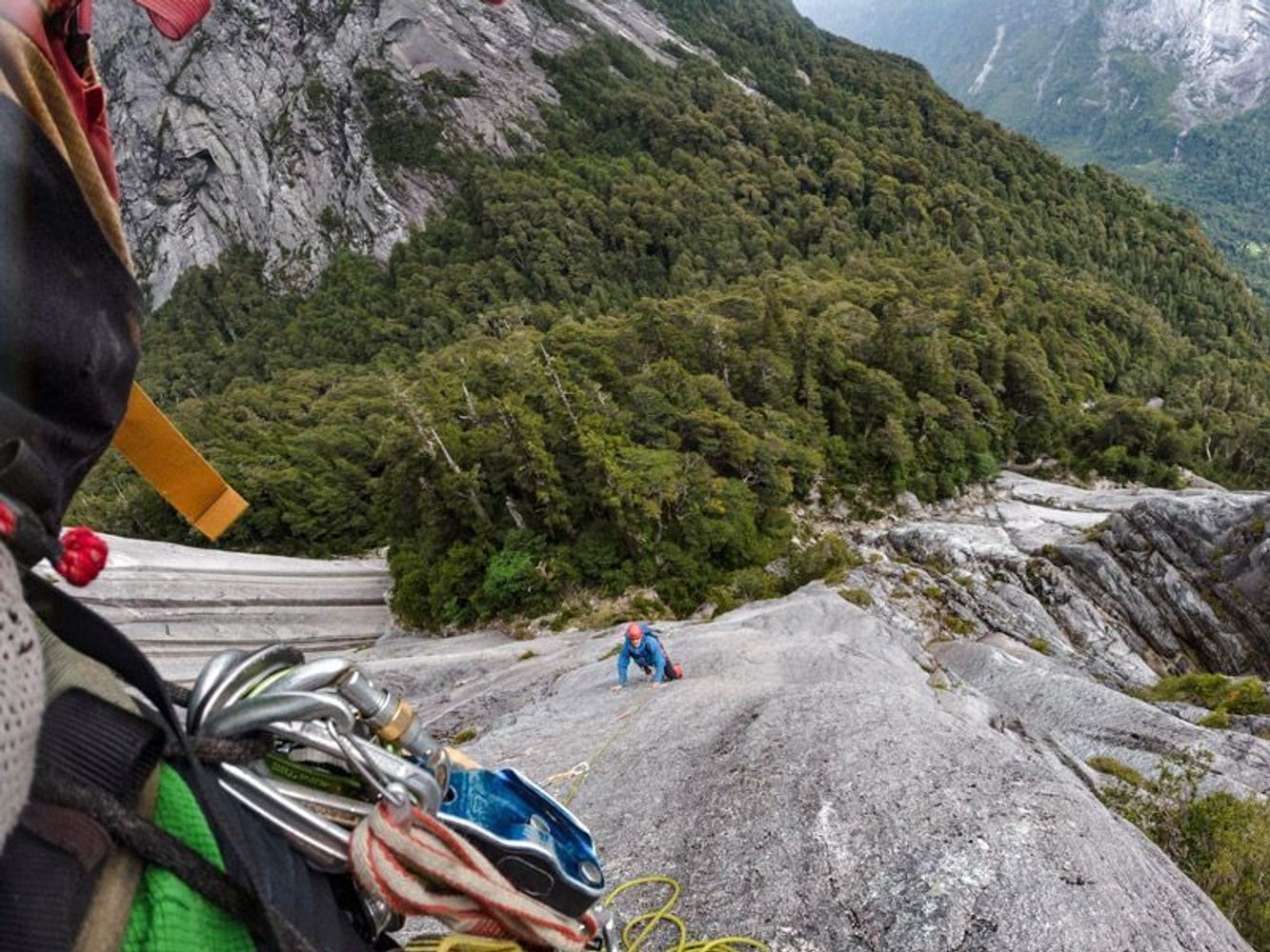 Multi-pitch climbing in Cochamó in La Junta, Cochamo, Los Lagos, Chile
