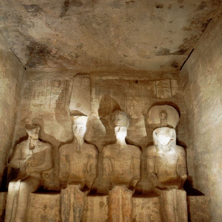 watch the sun illuminate statues of Ramses II in Egypt