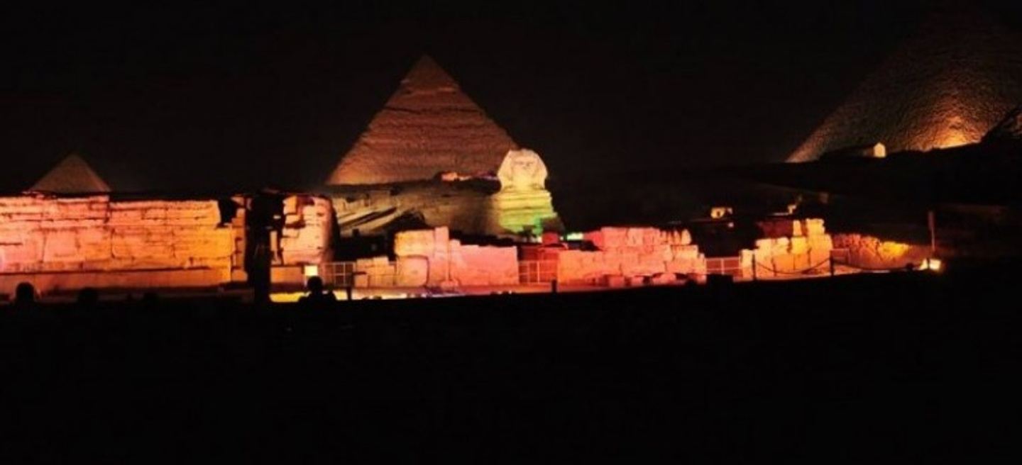 Sound and Light Show at Giza Pyramids in Giza, El Omraniya, Egypt