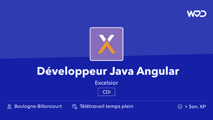 Développeur Java Angular - Excelsior - IT job