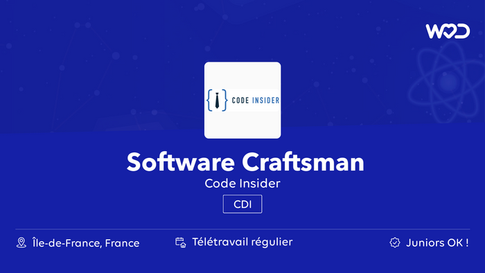 Software Craftsman - Code Insider - IT job