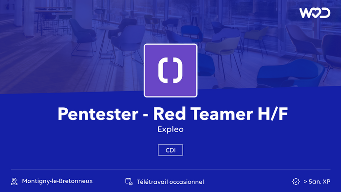 Pentester - Red Teamer confirmé H/F - Expleo - IT job