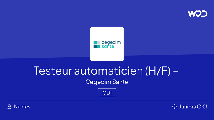 Testeur automaticien (H/F) – Nantes - IT job