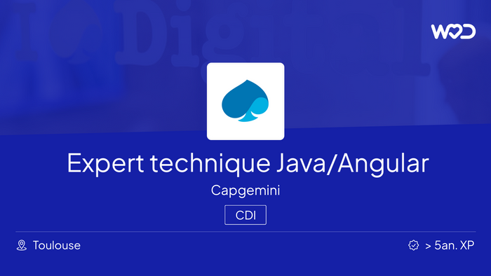 Expert technique Java/Angular TOULOUSE F/H - Capgemini - Emploi IT Expert technique Java/Angular TOULOUSE F/H - Capgemini - Emploi IT