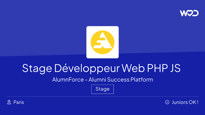 Stage Développeur Web PHP JS Paris 6 mois pré-embauche ou pré-contrat d ...