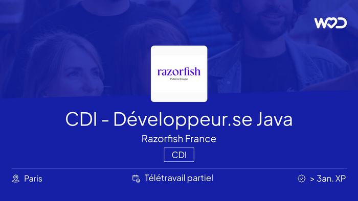 CDI - Développeur.se Java - Razorfish France - Emploi IT