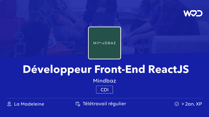 Développeur Front-End ReactJS - Mindbaz - IT job