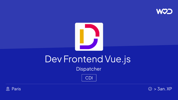 Dev Frontend Vue.js expérimenté - IT job