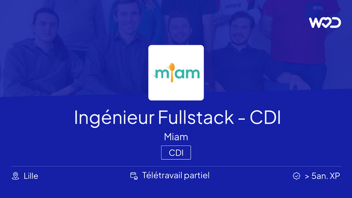 Ingénieur Fullstack expérimenté - CDI - Mealz - Emploi IT