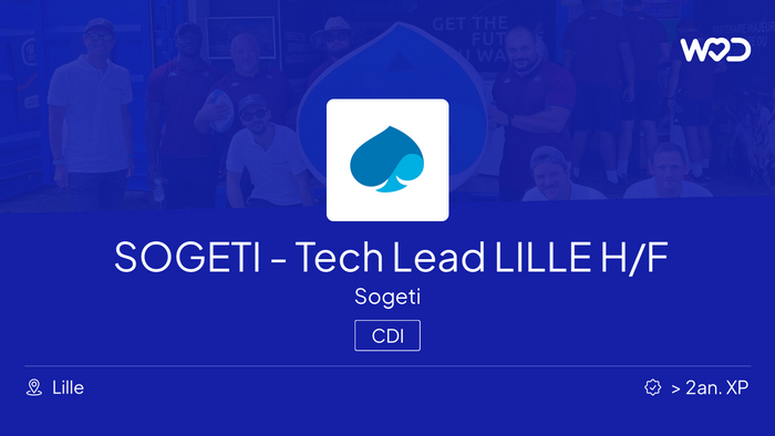 SOGETI - Tech Lead LILLE H/F - Sogeti - IT job