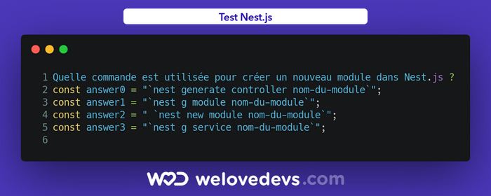 Créer un nouveau module en Nest.js