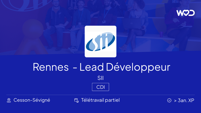 Rennes - Lead Développeur Full Stack Java (H/F) - SII - Emploi IT