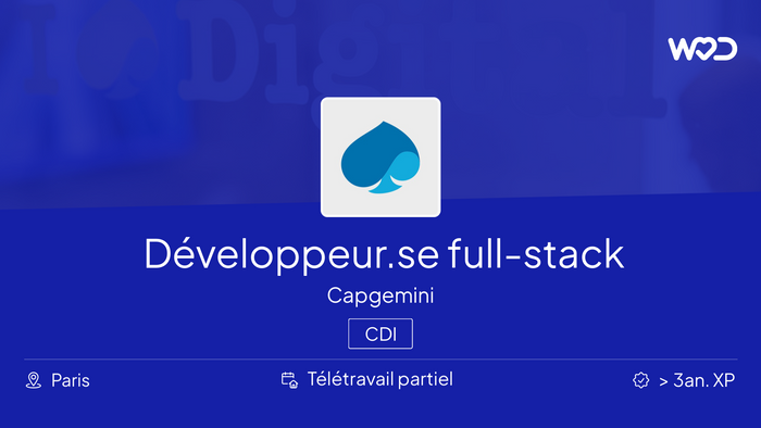 Développeur.se full-stack confirmé.e - Capgemini - IT job