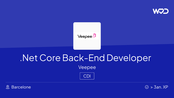 .Net Core Back-End Developer - Permanent contract - IT job