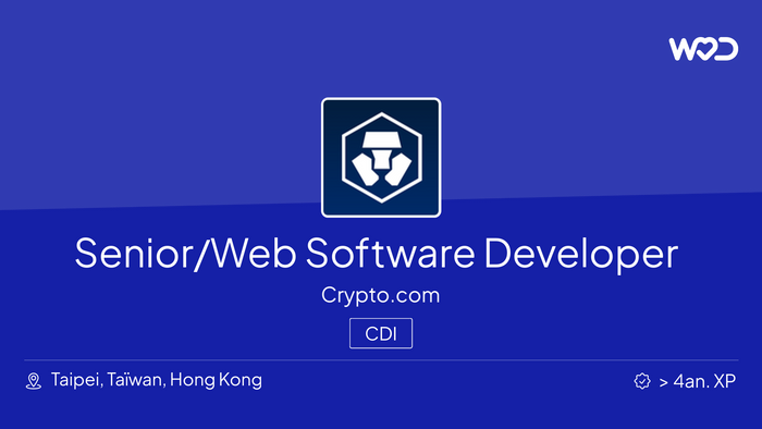 Senior/Web Software Developer (Defi) - IT job