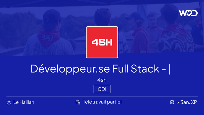 Dé Full Stack Confirmé E Angular Java Kotlin Docker 4sh Emploi It