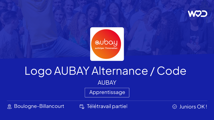 Logo AUBAY Alternance Développeur.euse Fullstack / Code Factory ...