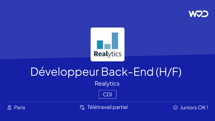 Développeur Back-End (H/F) - IT job