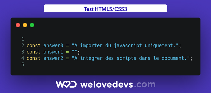 What is the purpose of the script tag in HTML5?