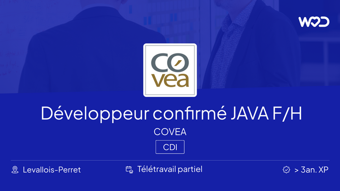 Développeur confirmé JAVA /JEE F/H - Emploi IT