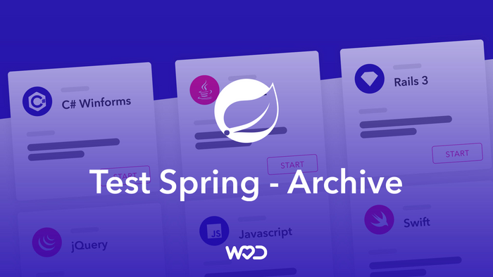 Test technique Spring - Archive | QCM & Quiz