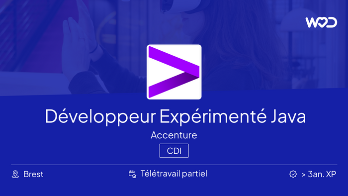 Développeur Expérimenté Java - F/H (Brest) - Accenture - IT job