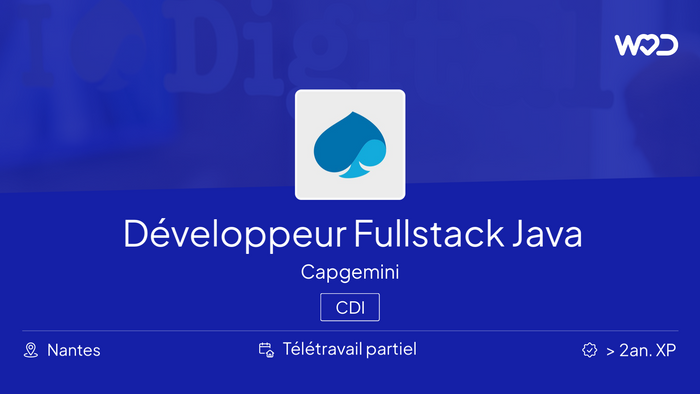 Développeur Fullstack Java (H/F) - Capgemini - IT job