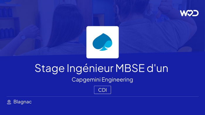 Stage Ingénieur MBSE (développement d'un outil) - Capgemini Engineering ...