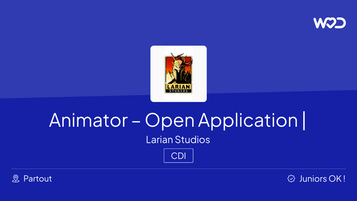 Animator – Open Application | Animateur - candidature libre - IT job
