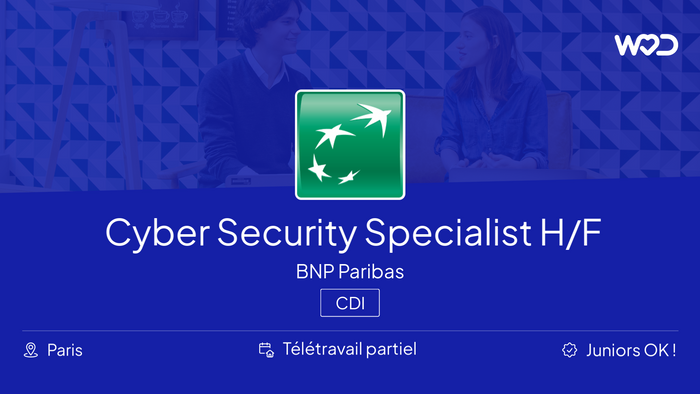 Cyber Security Specialist H/F - BNP Paribas - IT job