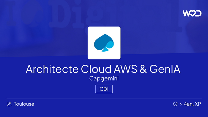 Architecte Cloud AWS & GenIA F/H - Capgemini - Emploi IT