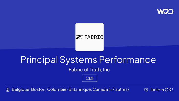 Principal Systems Performance Engineer, Low-level programming - Emploi IT