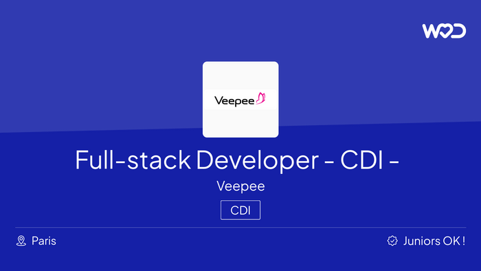 Full-stack Developer .NET/React - CDI - H/F/X - IT job