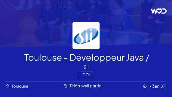 Toulouse - Développeur Java JEE / Angular - SII - IT job Toulouse - Développeur Java JEE / Angular - SII - IT job