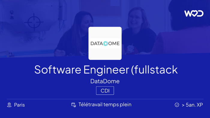 Software Engineer (fullstack JS) w/m - DataDome - IT job