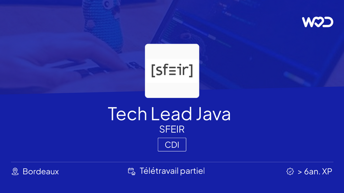 Tech Lead Java - SFEIR - IT job