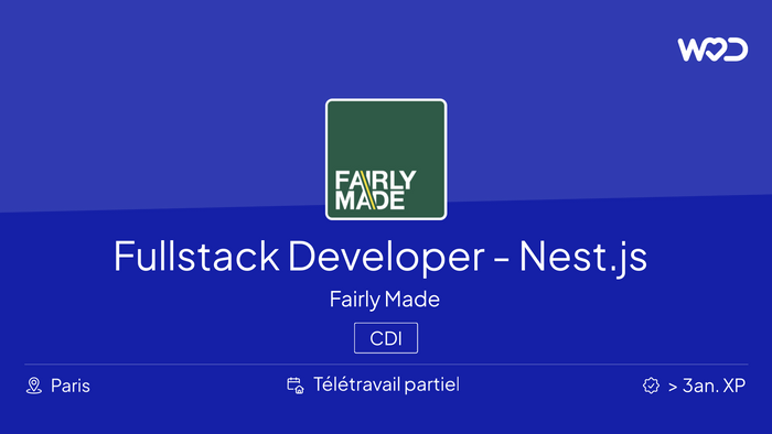 Fullstack Developer Nestjs Vuejs It Job