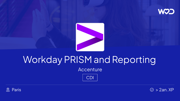 Workday PRISM and Reporting Lead (F/H) - Accenture - IT job
